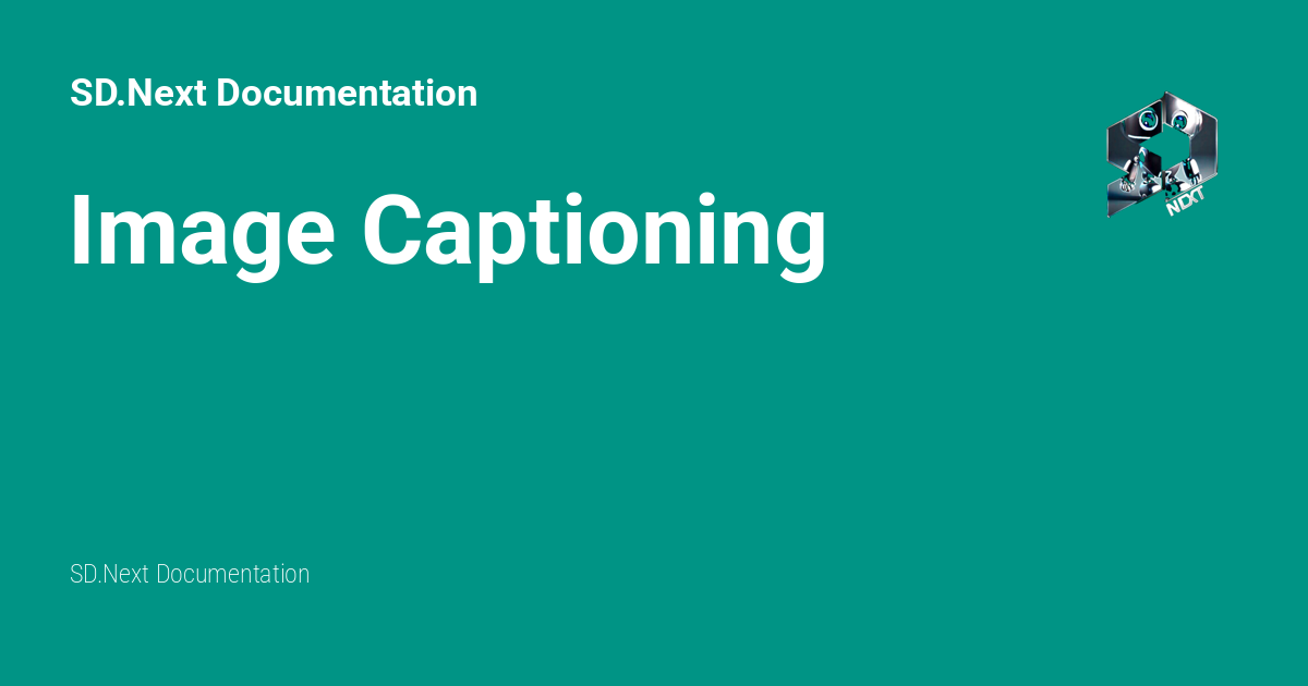 Image Captioning - SD.Next Documentation